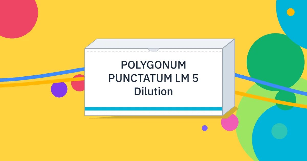Symbolbild: Packung mit der Aufschrift POLYGONUM PUNCTATUM LM 5 Dilution (PZN 13662760) – Verfügbarkeit und Bezug in Apotheken in Frankfurt am Main