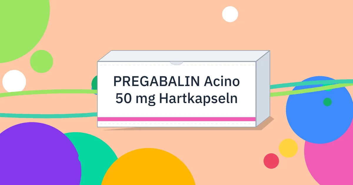 Symbolbild: Packung mit der Aufschrift PREGABALIN Acino 50 mg Hartkapseln (PZN 13350256) – Verfügbarkeit und Bezug in Apotheken in Frankfurt am Main