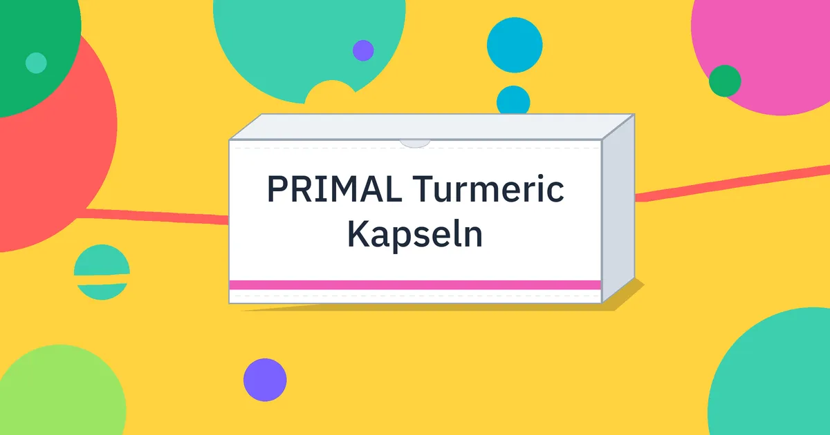 Symbolbild: Packung mit der Aufschrift PRIMAL Turmeric Kapseln (PZN 16204437) – Verfügbarkeit und Bezug in Apotheken in Frankfurt am Main