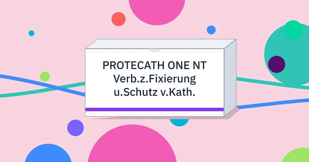 Symbolbild: Packung mit der Aufschrift PROTECATH ONE NT Verb.z.Fixierung u.Schutz v.Kath. (PZN 20804798) – Verfügbarkeit und Bezug in Apotheken in Frankfurt am Main