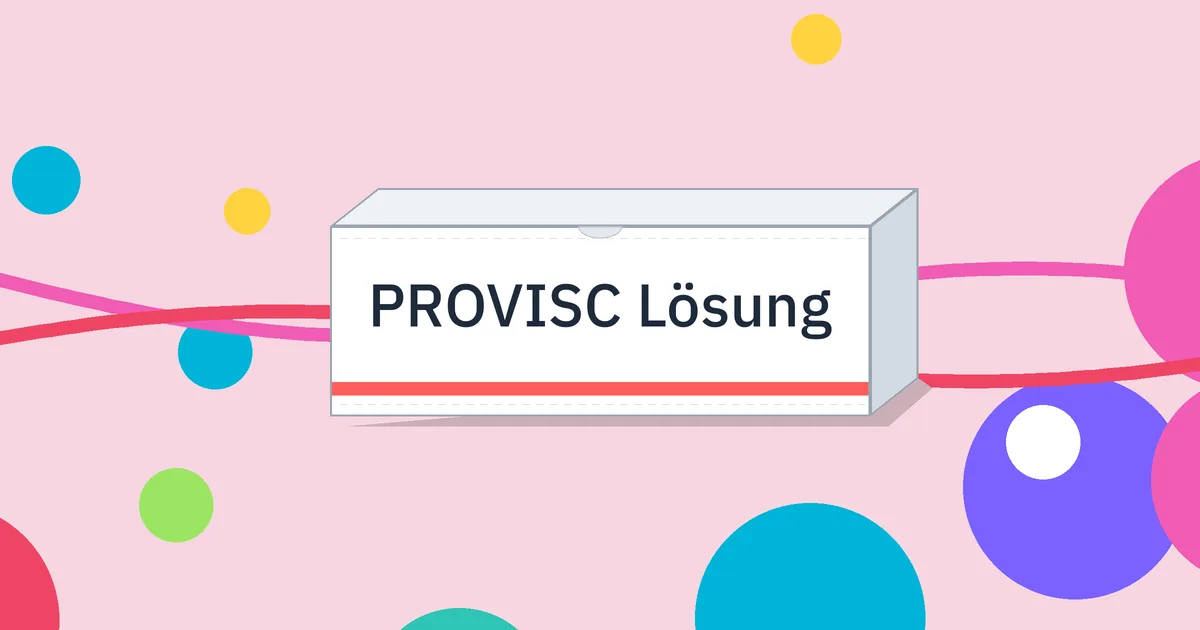 Symbolbild: Packung mit der Aufschrift PROVISC Lösung (PZN 07273126) – Verfügbarkeit und Bezug in Apotheken in Frankfurt am Main