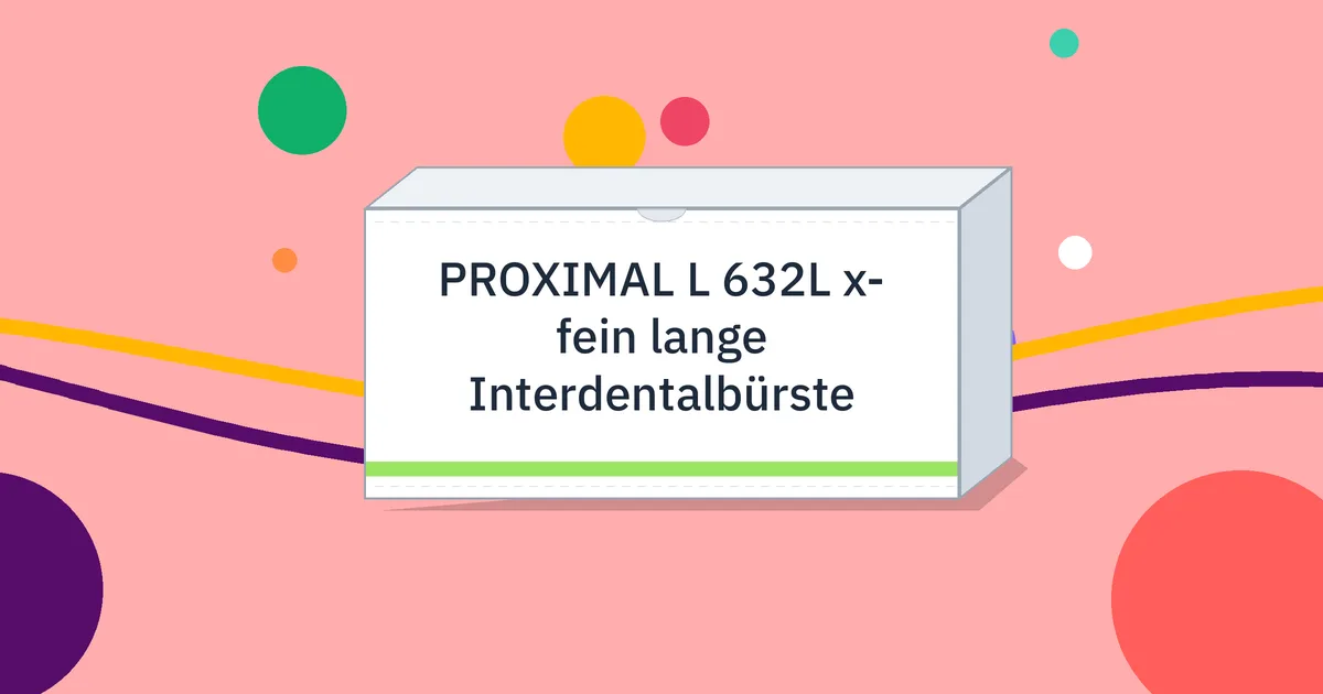 Symbolbild: Packung mit der Aufschrift PROXIMAL L 632L x-fein lange Interdentalbürste (PZN 01355113) – Verfügbarkeit und Bezug in Apotheken in Frankfurt am Main