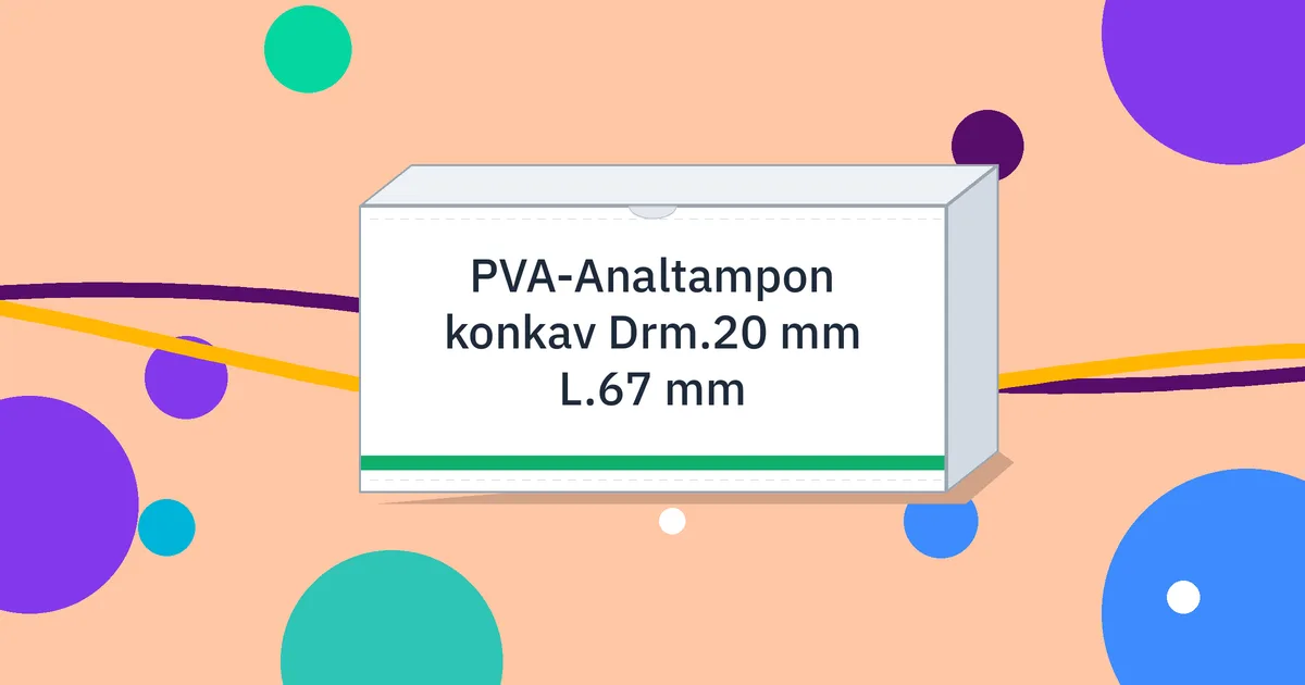 Symbolbild: Packung mit der Aufschrift PVA-Analtampon konkav Drm.20 mm L.67 mm (PZN 12551389) – Verfügbarkeit und Bezug in Apotheken in Frankfurt am Main