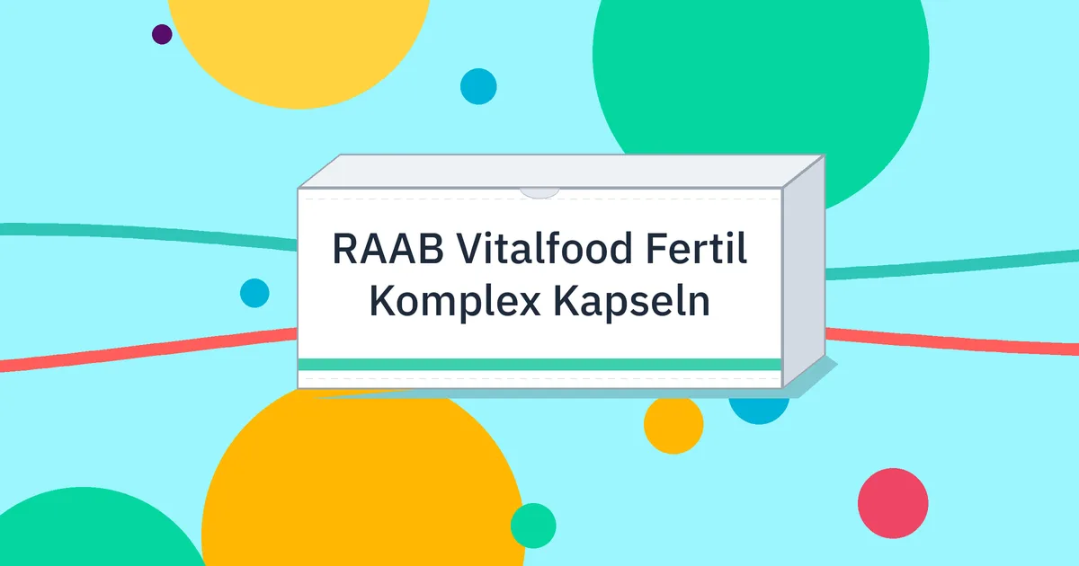 Symbolbild: Packung mit der Aufschrift RAAB Vitalfood Fertil Komplex Kapseln (PZN 19797863) – Verfügbarkeit und Bezug in Apotheken in Frankfurt am Main