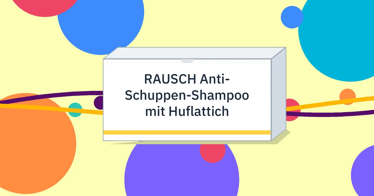 Symbolbild: Packung mit der Aufschrift RAUSCH Anti-Schuppen-Shampoo mit Huflattich (PZN 18742469) – Verfügbarkeit und Bezug in Apotheken in Frankfurt am Main