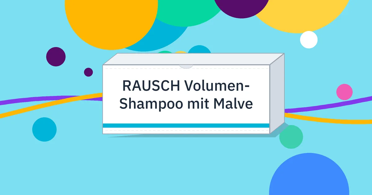 Symbolbild: Packung mit der Aufschrift RAUSCH Volumen-Shampoo mit Malve (PZN 18742274) – Verfügbarkeit und Bezug in Apotheken in Frankfurt am Main