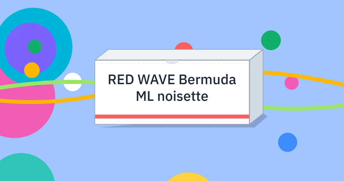 Symbolbild: Packung mit der Aufschrift RED WAVE Bermuda ML noisette (PZN 16192763) – Verfügbarkeit und Bezug in Apotheken in Frankfurt am Main
