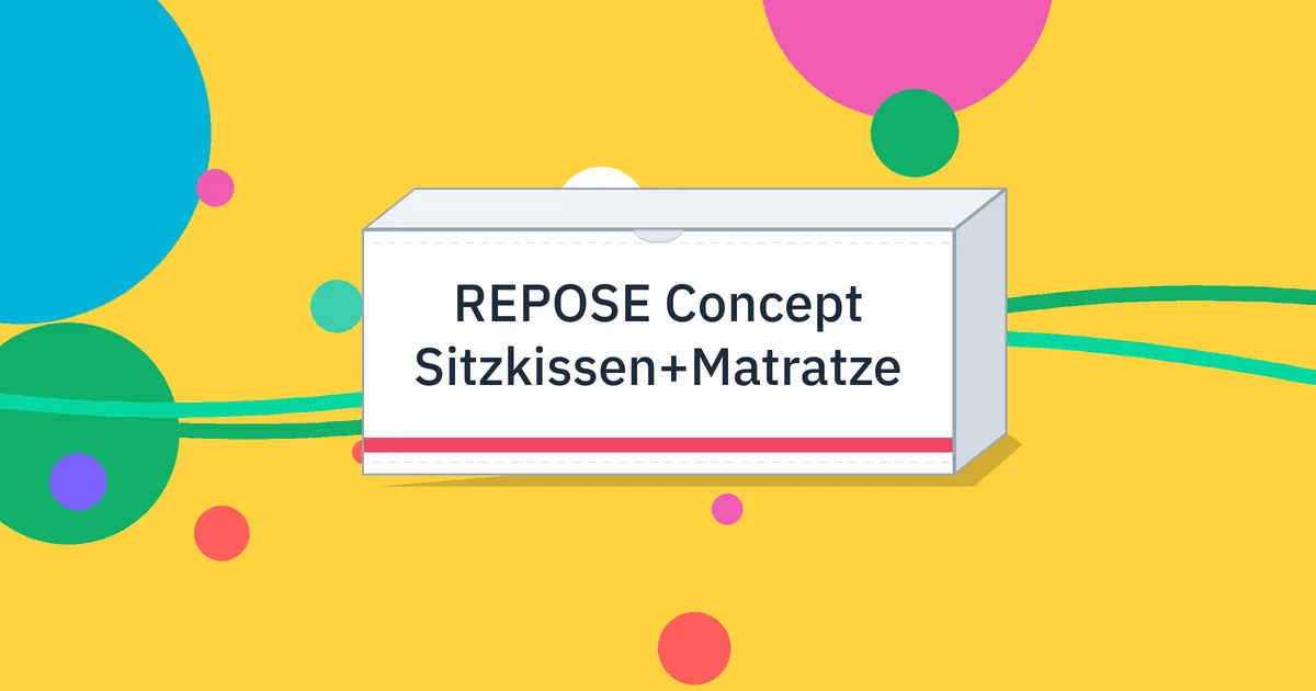 Symbolbild: Packung mit der Aufschrift REPOSE Concept Sitzkissen+Matratze (PZN 06640597) – Verfügbarkeit und Bezug in Apotheken in Frankfurt am Main