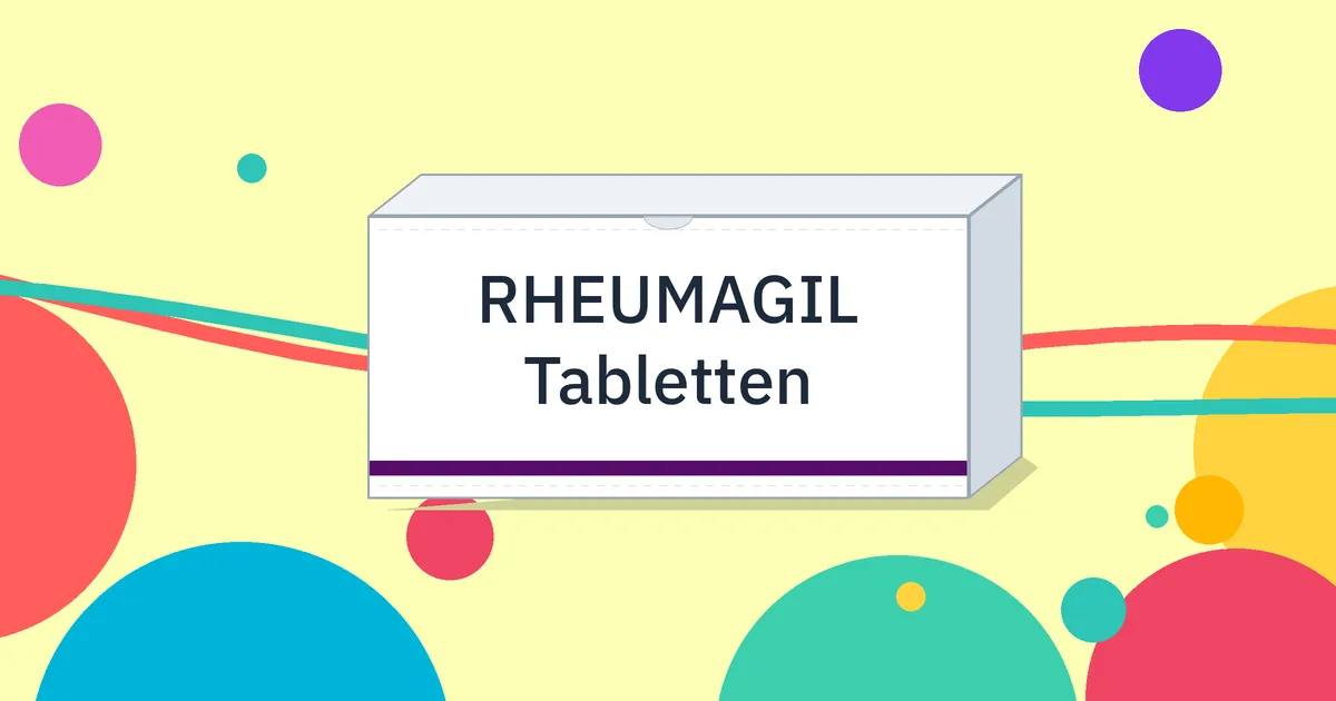 Symbolbild: Packung mit der Aufschrift RHEUMAGIL Tabletten (PZN 12419750) – Verfügbarkeit und Bezug in Apotheken in Frankfurt am Main