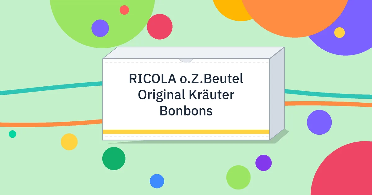Symbolbild: Packung mit der Aufschrift RICOLA o.Z.Beutel Original Kräuter Bonbons (PZN 19440428) – Verfügbarkeit und Bezug in Apotheken in Frankfurt am Main
