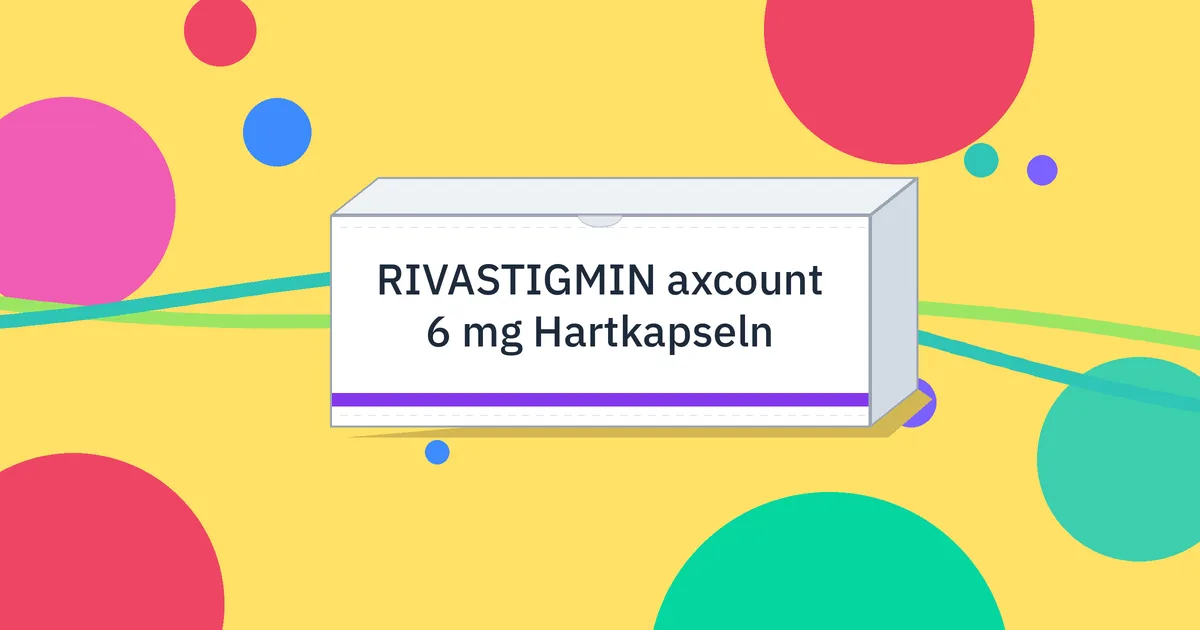 Symbolbild: Packung mit der Aufschrift RIVASTIGMIN axcount 6 mg Hartkapseln (PZN 16837852) – Verfügbarkeit und Bezug in Apotheken in Frankfurt am Main