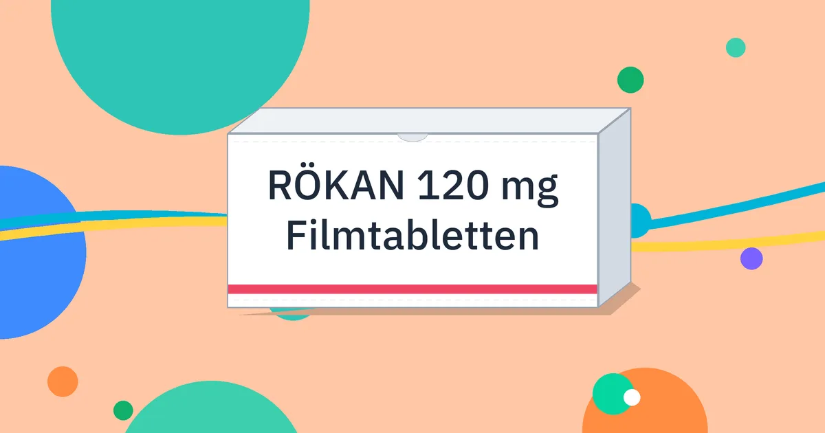 Symbolbild: Packung mit der Aufschrift RÖKAN 120 mg Filmtabletten (PZN 16790010) – Verfügbarkeit und Bezug in Apotheken in Frankfurt am Main