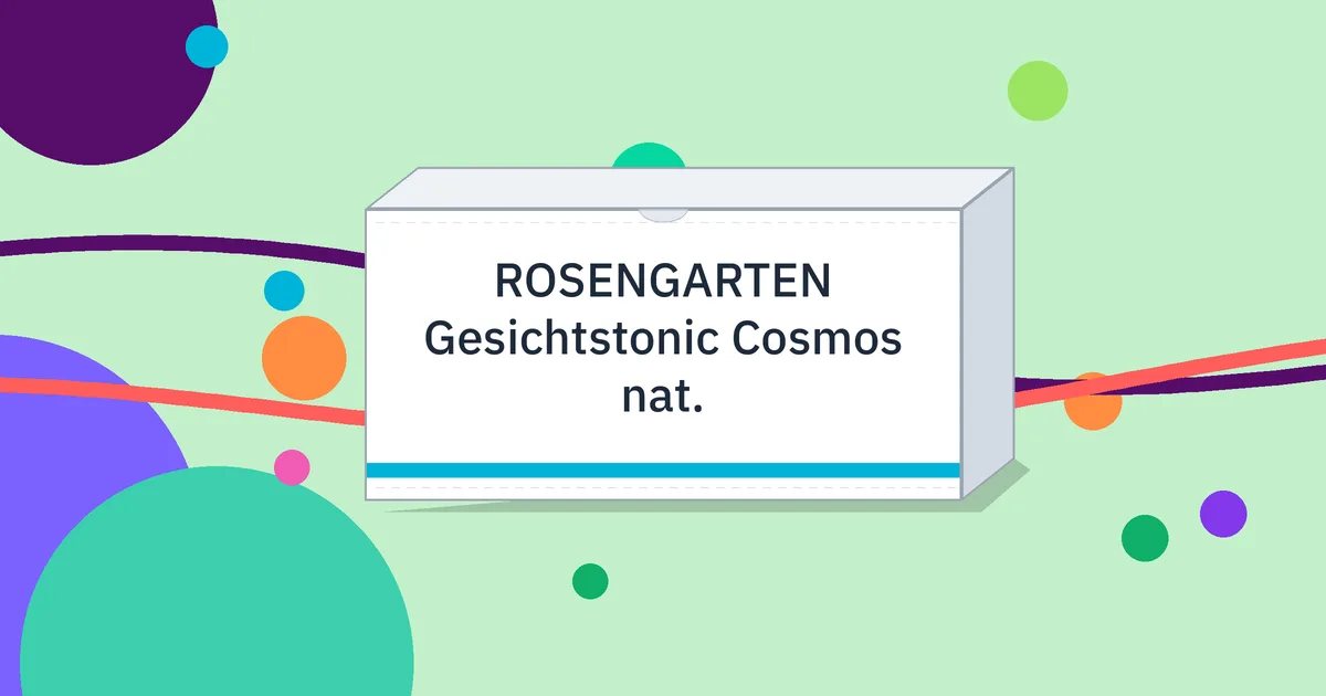 Symbolbild: Packung mit der Aufschrift ROSENGARTEN Gesichtstonic Cosmos nat. (PZN 19943460) – Verfügbarkeit und Bezug in Apotheken in Frankfurt am Main