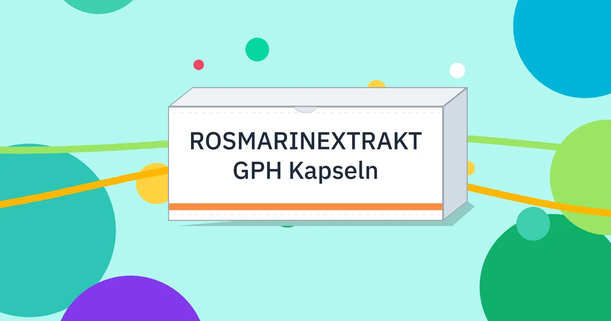 Symbolbild: Packung mit der Aufschrift ROSMARINEXTRAKT GPH Kapseln (PZN 09187968) – Verfügbarkeit und Bezug in Apotheken in Frankfurt am Main
