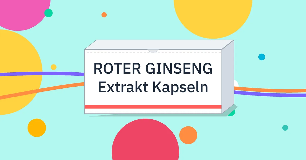 Symbolbild: Packung mit der Aufschrift ROTER GINSENG Extrakt Kapseln (PZN 10309980) – Verfügbarkeit und Bezug in Apotheken in Frankfurt am Main