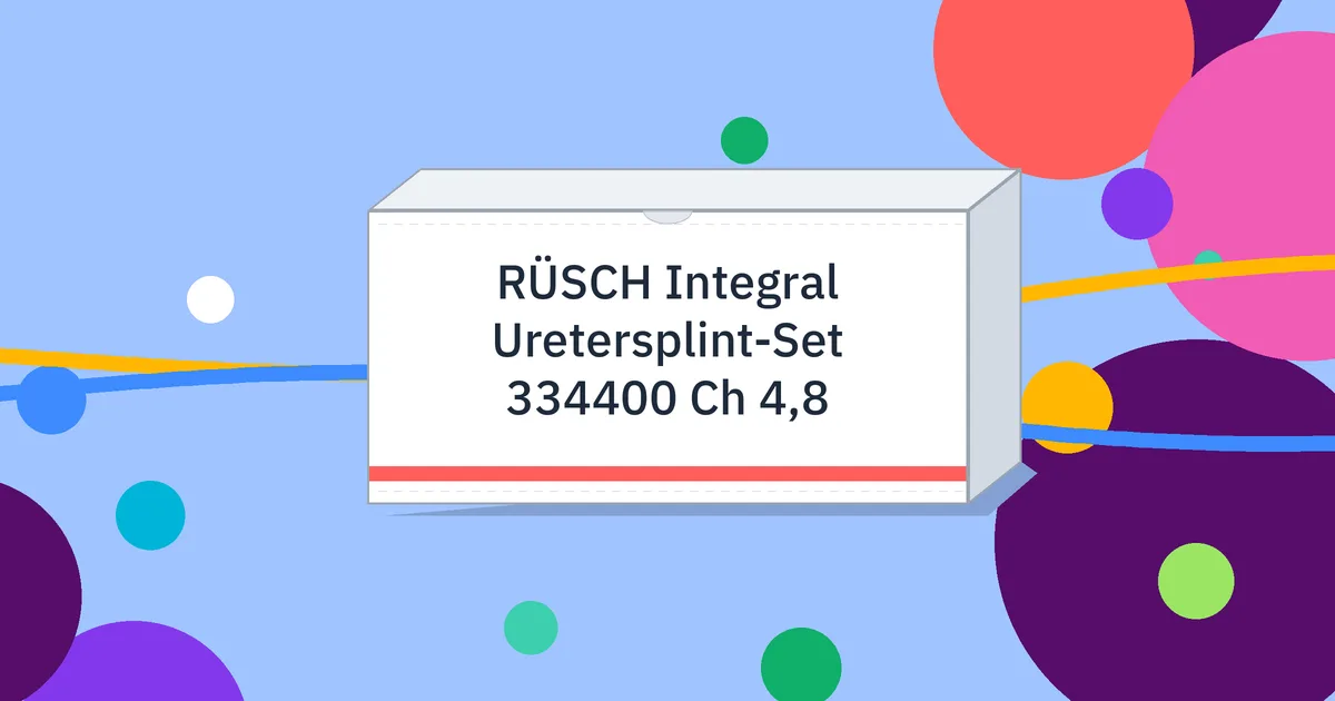 Symbolbild: Packung mit der Aufschrift RÜSCH Integral Uretersplint-Set 334400 Ch 4,8 (PZN 04249587) – Verfügbarkeit und Bezug in Apotheken in Frankfurt am Main
