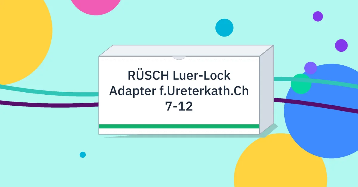 Symbolbild: Packung mit der Aufschrift RÜSCH Luer-Lock Adapter f.Ureterkath.Ch 7-12 (PZN 10313823) – Verfügbarkeit und Bezug in Apotheken in Frankfurt am Main