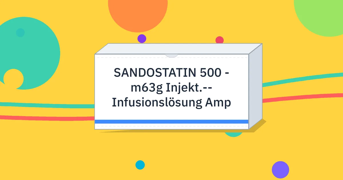Symbolbild: Packung mit der Aufschrift SANDOSTATIN 500 -m63g Injekt.--Infusionslösung Amp (PZN 06880226) – Verfügbarkeit und Bezug in Apotheken in Frankfurt am Main