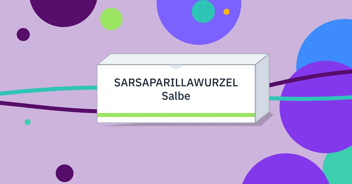 Symbolbild: Packung mit der Aufschrift SARSAPARILLAWURZEL Salbe (PZN 18301914) – Verfügbarkeit und Bezug in Apotheken in Frankfurt am Main