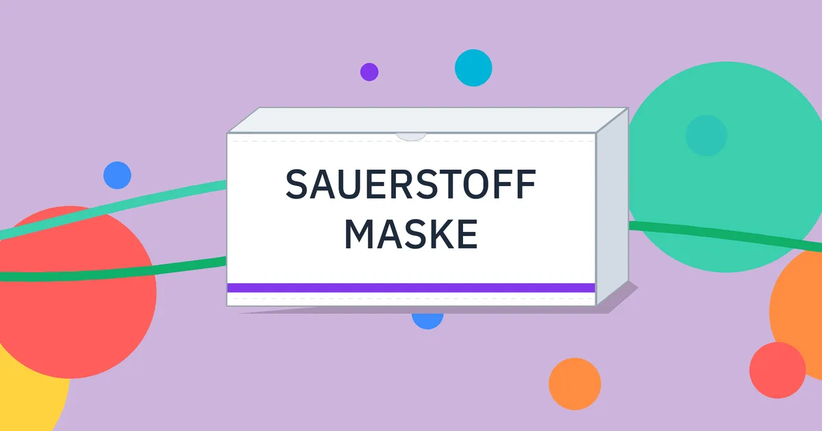 Symbolbild: Packung mit der Aufschrift SAUERSTOFF MASKE (PZN 00167496) – Verfügbarkeit und Bezug in Apotheken in Frankfurt am Main