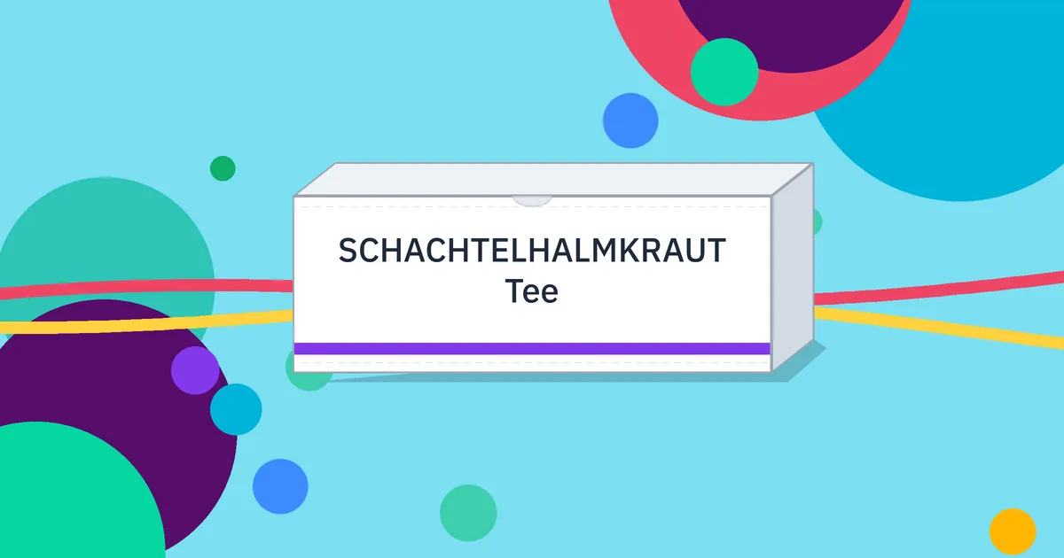 Symbolbild: Packung mit der Aufschrift SCHACHTELHALMKRAUT Tee (PZN 10629377) – Verfügbarkeit und Bezug in Apotheken in Frankfurt am Main