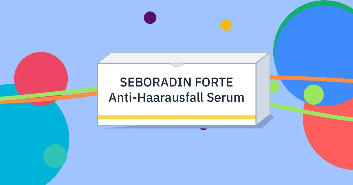 Symbolbild: Packung mit der Aufschrift SEBORADIN FORTE Anti-Haarausfall Serum (PZN 18402236) – Verfügbarkeit und Bezug in Apotheken in Frankfurt am Main