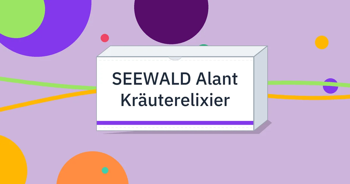 Symbolbild: Packung mit der Aufschrift SEEWALD Alant Kräuterelixier (PZN 13171022) – Verfügbarkeit und Bezug in Apotheken in Frankfurt am Main