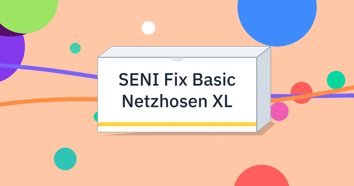 Symbolbild: Packung mit der Aufschrift SENI Fix Basic Netzhosen XL (PZN 05503059) – Verfügbarkeit und Bezug in Apotheken in Frankfurt am Main