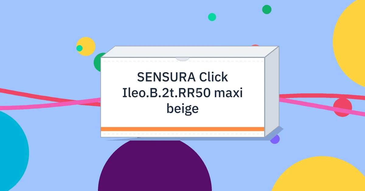 Symbolbild: Packung mit der Aufschrift SENSURA Click Ileo.B.2t.RR50 maxi beige (PZN 03104705) – Verfügbarkeit und Bezug in Apotheken in Frankfurt am Main