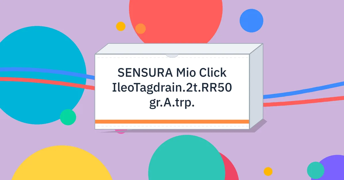 Symbolbild: Packung mit der Aufschrift SENSURA Mio Click IleoTagdrain.2t.RR50 gr.A.trp. (PZN 12615008) – Verfügbarkeit und Bezug in Apotheken in Frankfurt am Main