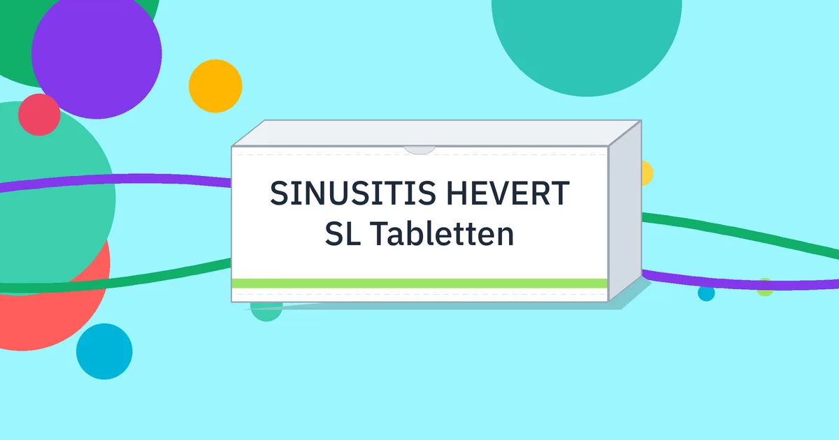 Symbolbild: Packung mit der Aufschrift SINUSITIS HEVERT SL Tabletten (PZN 02784980) – Verfügbarkeit und Bezug in Apotheken in Frankfurt am Main