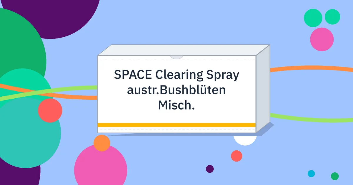 Symbolbild: Packung mit der Aufschrift SPACE Clearing Spray austr.Bushblüten Misch. (PZN 05046610) – Verfügbarkeit und Bezug in Apotheken in Frankfurt am Main