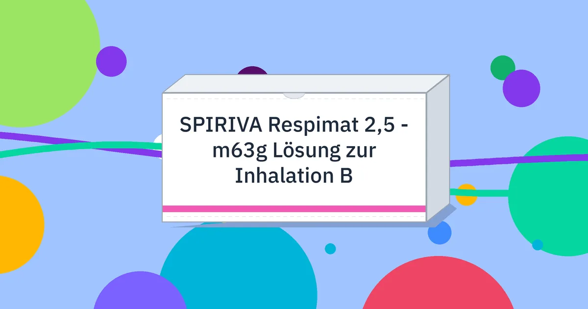 Symbolbild: Packung mit der Aufschrift SPIRIVA Respimat 2,5 -m63g Lösung zur Inhalation B (PZN 09426427) – Verfügbarkeit und Bezug in Apotheken in Frankfurt am Main
