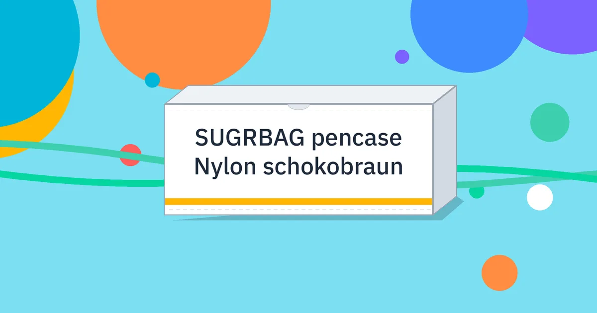 Symbolbild: Packung mit der Aufschrift SUGRBAG pencase Nylon schokobraun (PZN 14202345) – Verfügbarkeit und Bezug in Apotheken in Frankfurt am Main