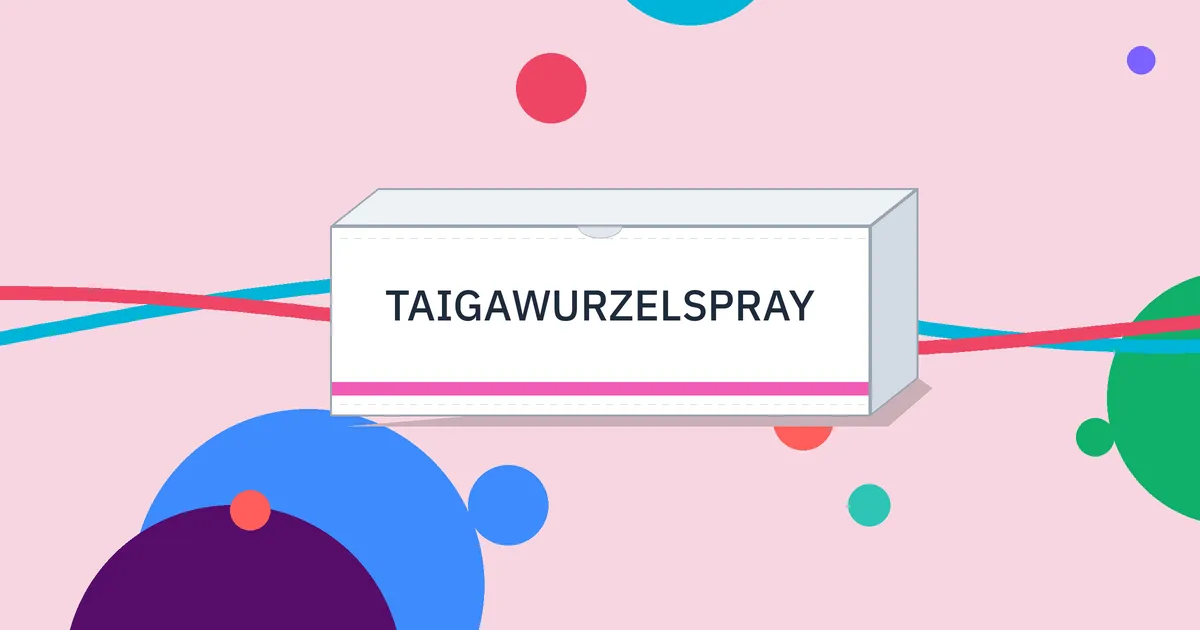 Symbolbild: Packung mit der Aufschrift TAIGAWURZELSPRAY (PZN 11713743) – Verfügbarkeit und Bezug in Apotheken in Frankfurt am Main