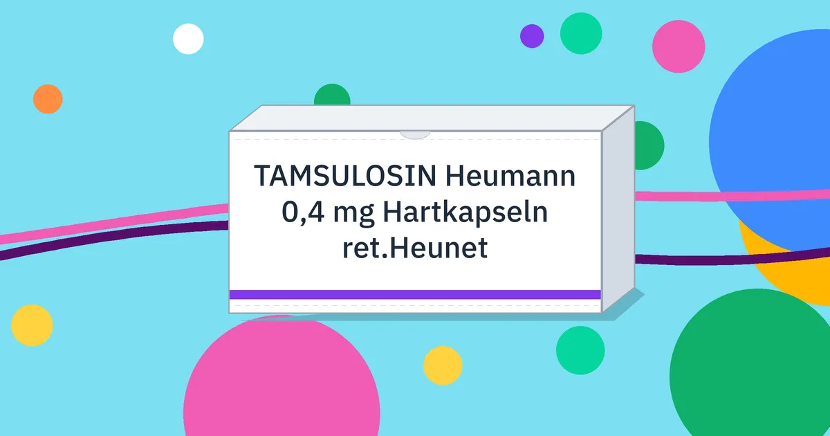 Symbolbild: Packung mit der Aufschrift TAMSULOSIN Heumann 0,4 mg Hartkapseln ret.Heunet (PZN 11551200) – Verfügbarkeit und Bezug in Apotheken in Frankfurt am Main