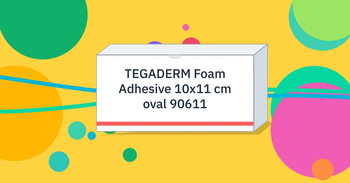 Symbolbild: Packung mit der Aufschrift TEGADERM Foam Adhesive 10x11 cm oval 90611 (PZN 13902224) – Verfügbarkeit und Bezug in Apotheken in Frankfurt am Main