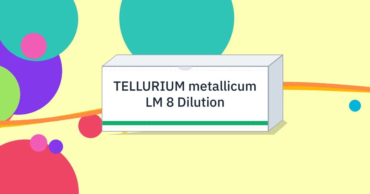 Symbolbild: Packung mit der Aufschrift TELLURIUM metallicum LM 8 Dilution (PZN 13215593) – Verfügbarkeit und Bezug in Apotheken in Frankfurt am Main