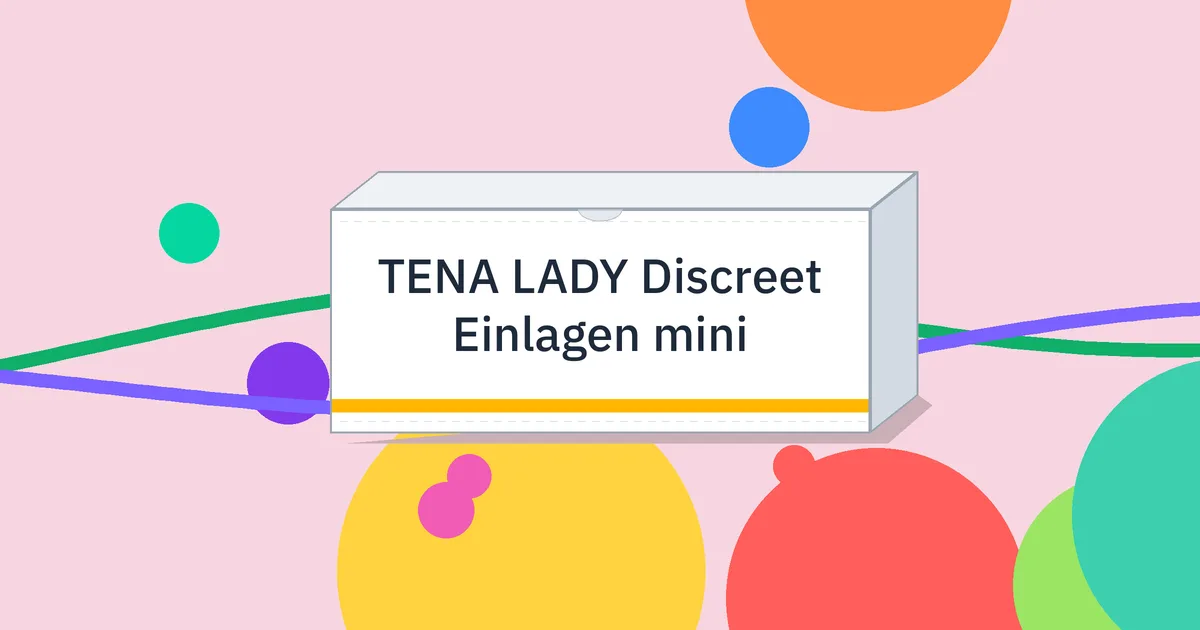 Symbolbild: Packung mit der Aufschrift TENA LADY Discreet Einlagen mini (PZN 17851038) – Verfügbarkeit und Bezug in Apotheken in Frankfurt am Main