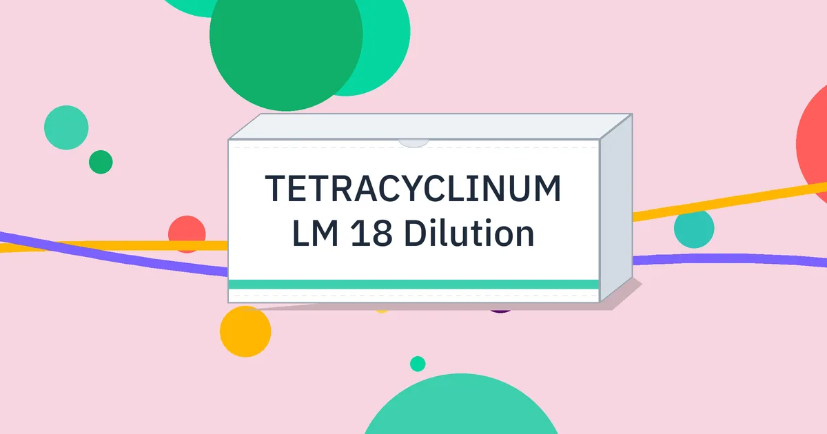 Symbolbild: Packung mit der Aufschrift TETRACYCLINUM LM 18 Dilution (PZN 13689196) – Verfügbarkeit und Bezug in Apotheken in Frankfurt am Main