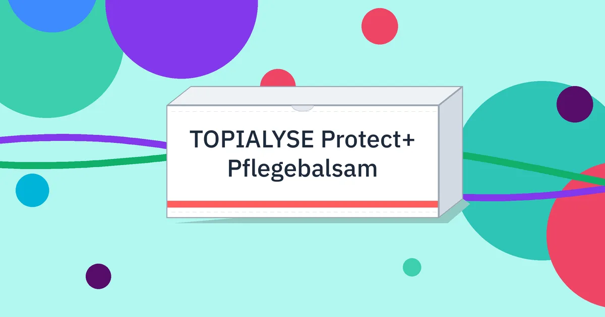 Symbolbild: Packung mit der Aufschrift TOPIALYSE Protect+ Pflegebalsam (PZN 20788616) – Verfügbarkeit und Bezug in Apotheken in Frankfurt am Main