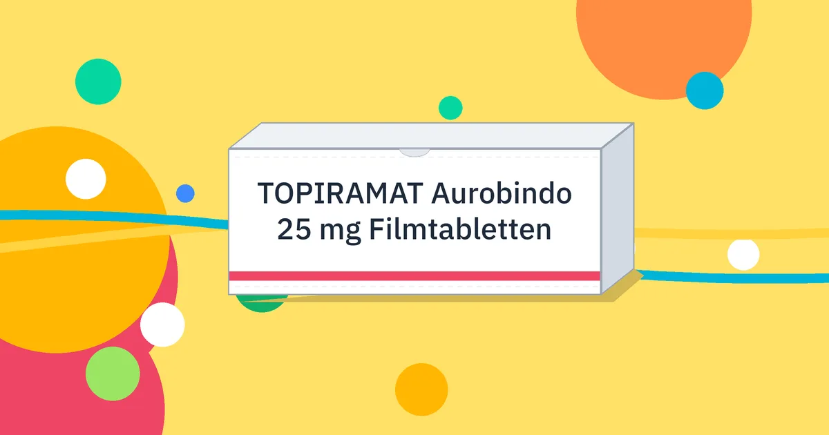 Symbolbild: Packung mit der Aufschrift TOPIRAMAT Aurobindo 25 mg Filmtabletten (PZN 09713753) – Verfügbarkeit und Bezug in Apotheken in Frankfurt am Main