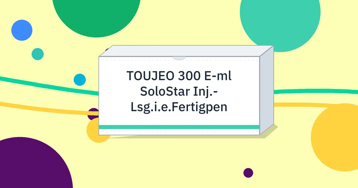 Symbolbild: Packung mit der Aufschrift TOUJEO 300 E-ml SoloStar Inj.-Lsg.i.e.Fertigpen (PZN 15580546) – Verfügbarkeit und Bezug in Apotheken in Frankfurt am Main