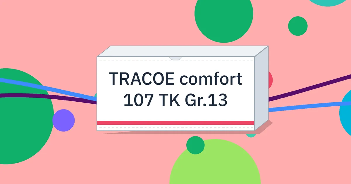 Symbolbild: Packung mit der Aufschrift TRACOE comfort 107 TK Gr.13 (PZN 10750328) – Verfügbarkeit und Bezug in Apotheken in Frankfurt am Main