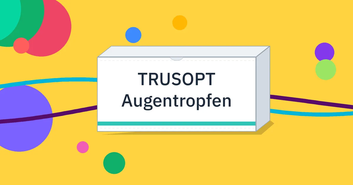Symbolbild: Packung mit der Aufschrift TRUSOPT Augentropfen (PZN 00990617) – Verfügbarkeit und Bezug in Apotheken in Frankfurt am Main