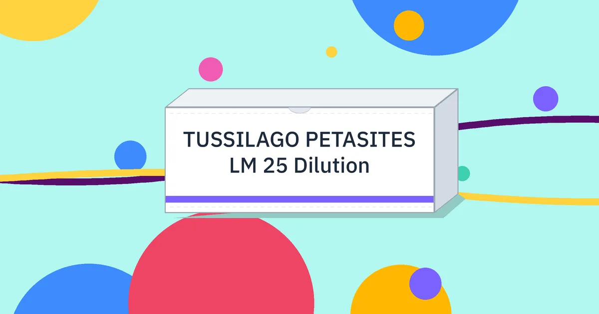 Symbolbild: Packung mit der Aufschrift TUSSILAGO PETASITES LM 25 Dilution (PZN 13254498) – Verfügbarkeit und Bezug in Apotheken in Frankfurt am Main
