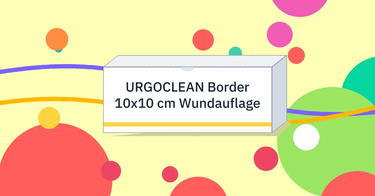 Symbolbild: Packung mit der Aufschrift URGOCLEAN Border 10x10 cm Wundauflage (PZN 20326525) – Verfügbarkeit und Bezug in Apotheken in Frankfurt am Main