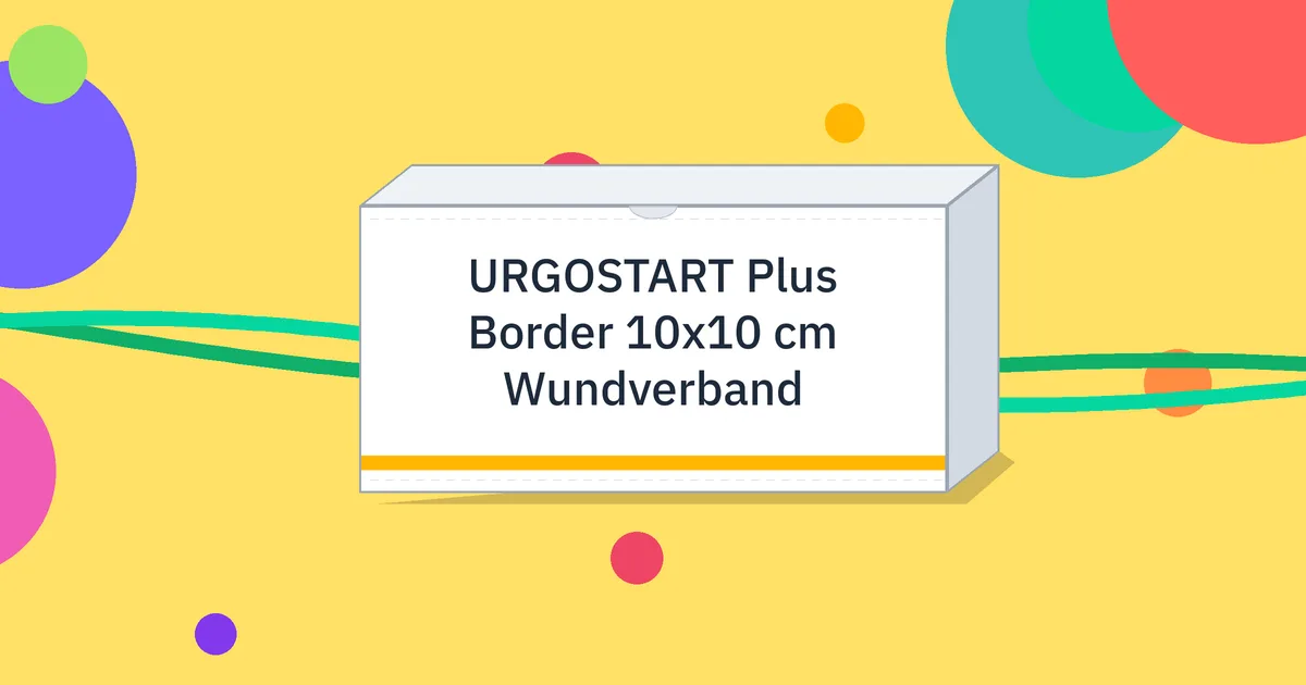 Symbolbild: Packung mit der Aufschrift URGOSTART Plus Border 10x10 cm Wundverband (PZN 12898911) – Verfügbarkeit und Bezug in Apotheken in Frankfurt am Main