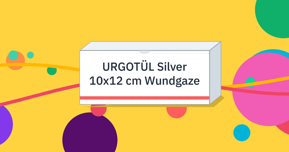 Symbolbild: Packung mit der Aufschrift URGOTÜL Silver 10x12 cm Wundgaze (PZN 11075596) – Verfügbarkeit und Bezug in Apotheken in Frankfurt am Main