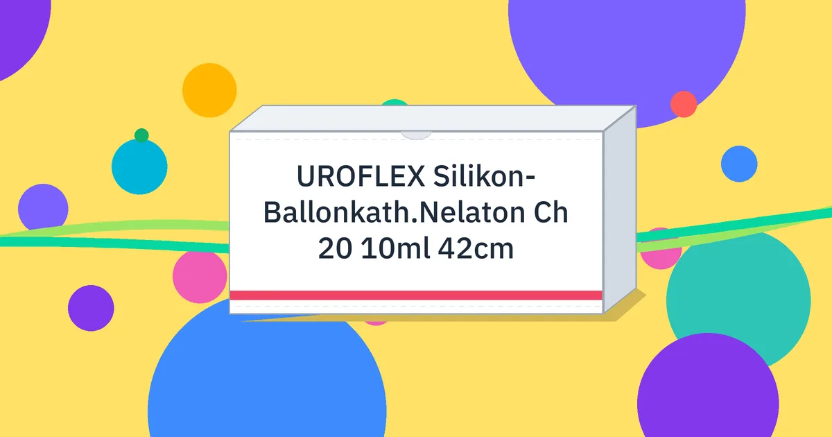 Symbolbild: Packung mit der Aufschrift UROFLEX Silikon-Ballonkath.Nelaton Ch 20 10ml 42cm (PZN 16240433) – Verfügbarkeit und Bezug in Apotheken in Frankfurt am Main